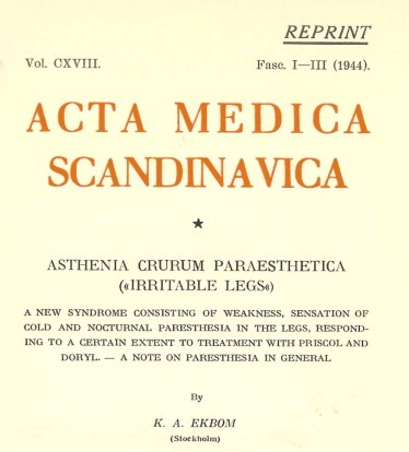 Karl-Axel Ekbom, un neuròleg suec que va descriure la síndrome de les ...